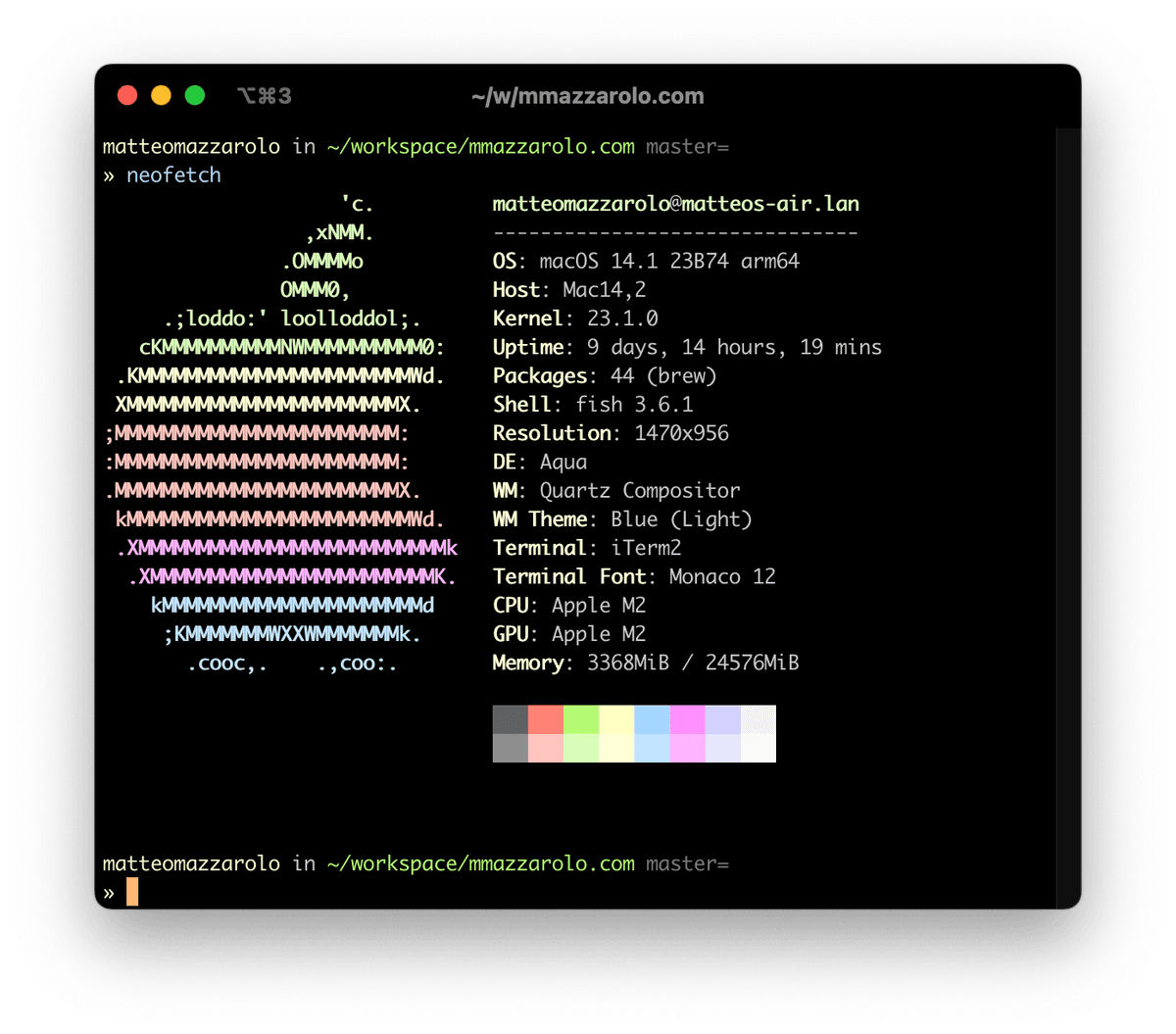 Setting up my fish shell from scratch on macOS | Matteo Mazzarolo