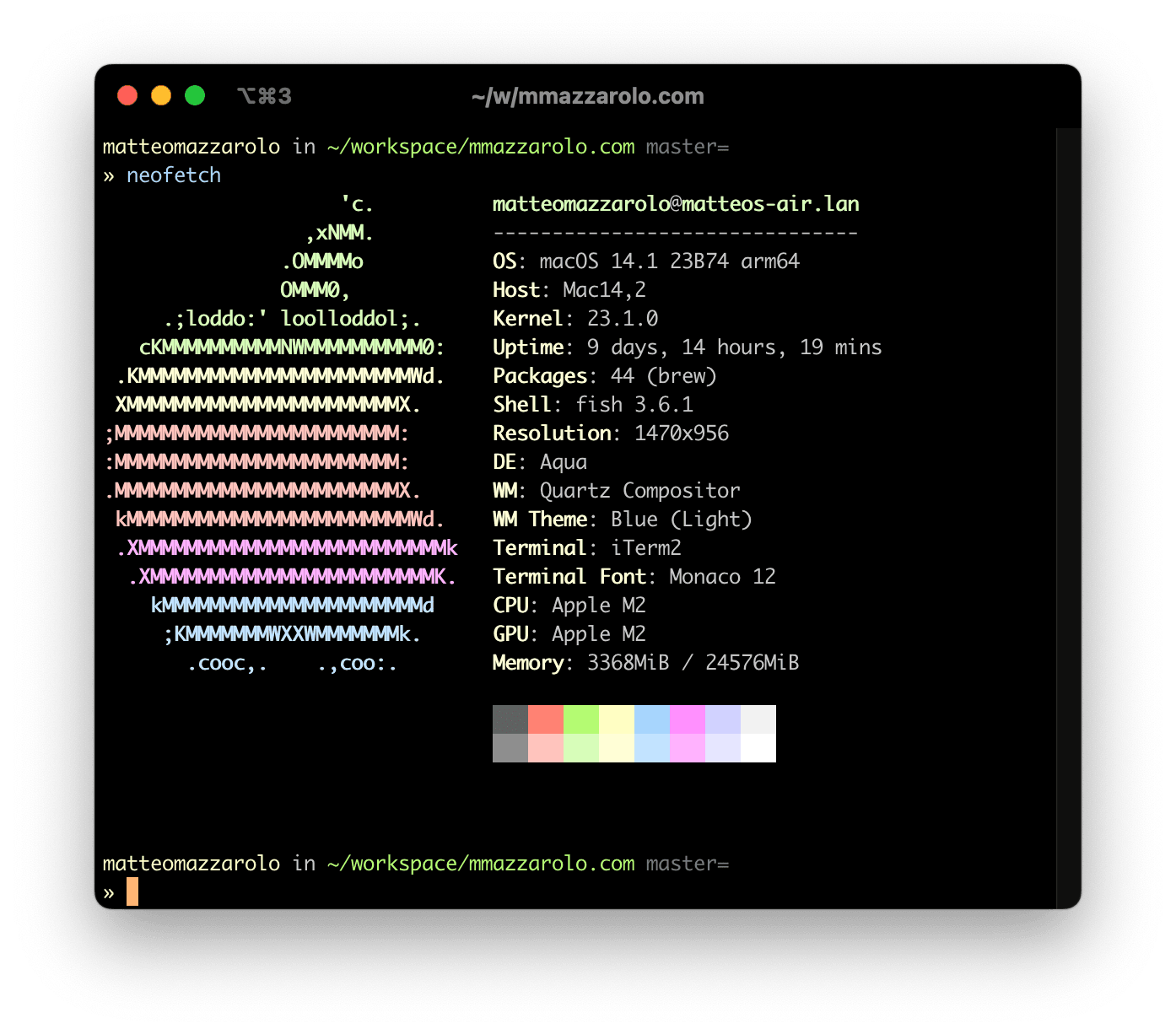 Setting up my fish shell from scratch on macOS | Matteo Mazzarolo