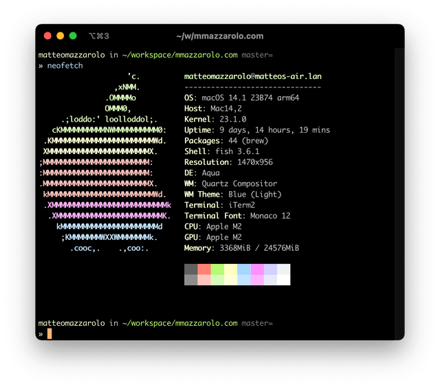 Setting up my fish shell from scratch on macOS | Matteo Mazzarolo