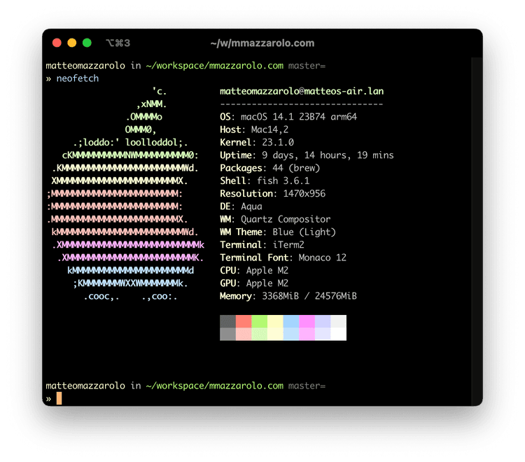 Setting up my fish shell from scratch on macOS | Matteo Mazzarolo